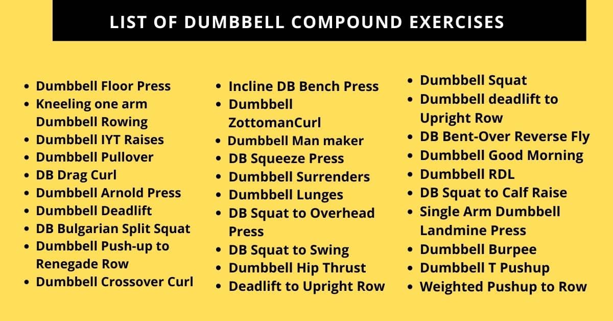 25 Best Dumbbell Compound Exercises & Workout Plan with PDF