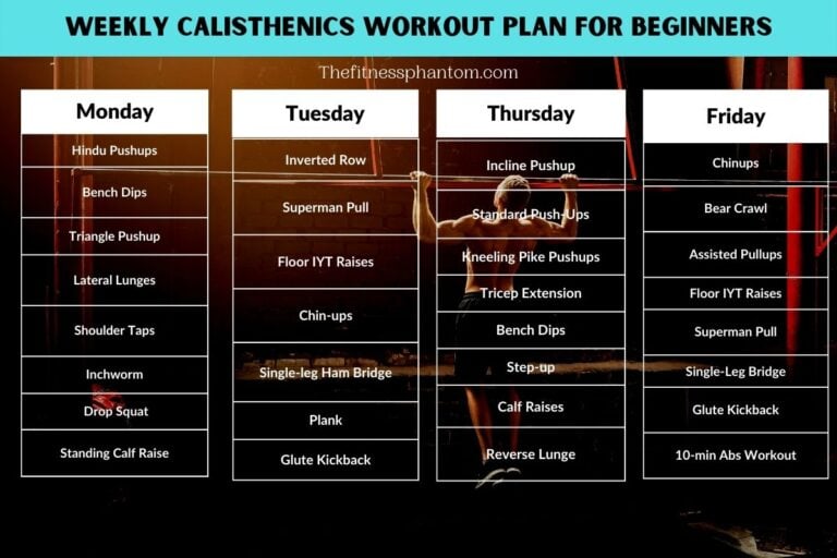 The Best Weekly Calisthenics Workout Plan (Free PDF)
