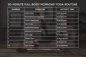 Weekly 30-Minute Full Body Morning Yoga Routine w/PDF