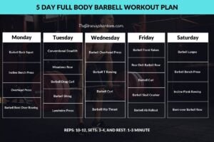 Free Barbell Workout Routine at Home w/PDF - The Fitness Phantom